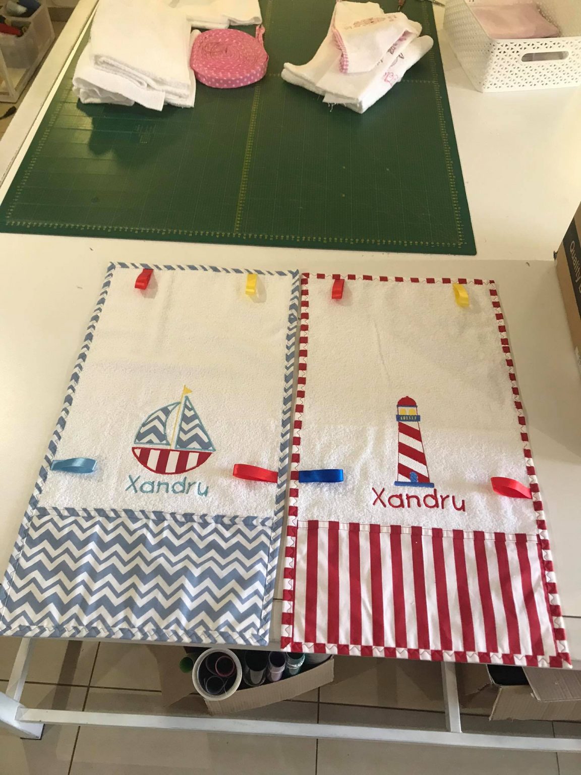Spoegdoek 1/2 size with fabric at bottom – Made By Juanita